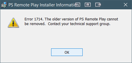 Cannot install PS Remote Play │ "Error 1714" : r/remoteplay